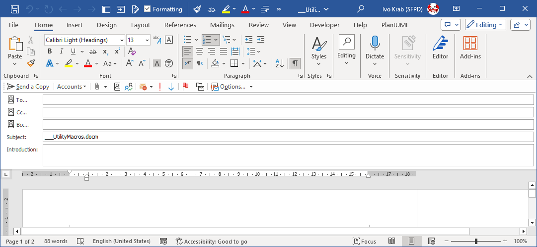 "Send to Mail Recipient" still not available in MS Word, so how to get ...