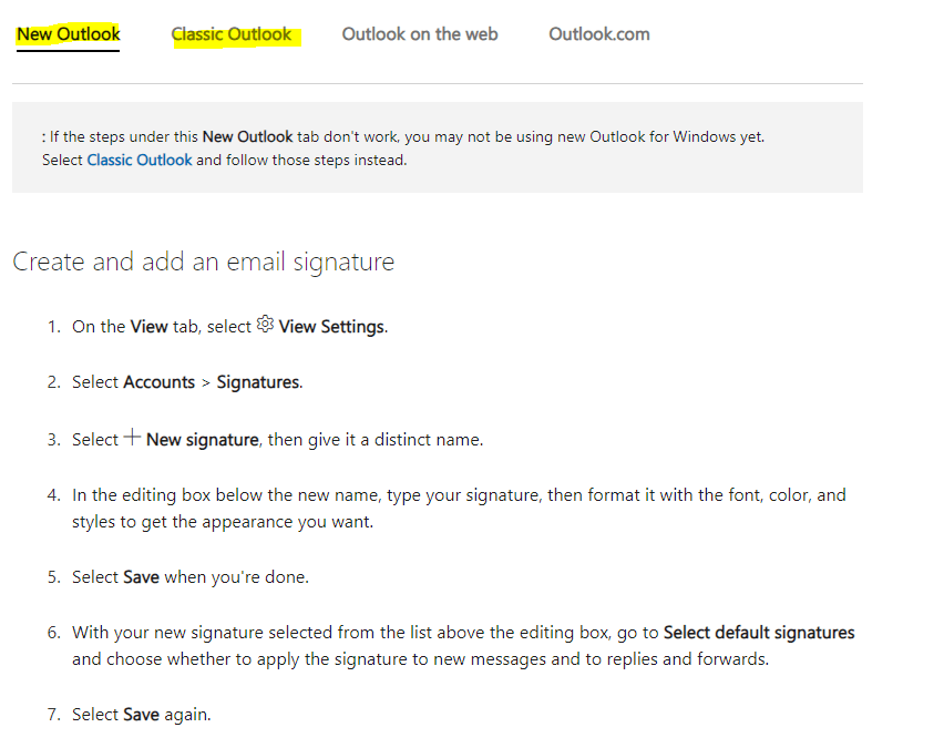 How to set up a signature block - Microsoft Q&A