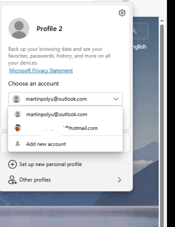 How to delete my hotmail account here in edge - Microsoft Q&A