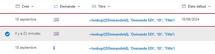found a field in the sub list - Microsoft Q&A