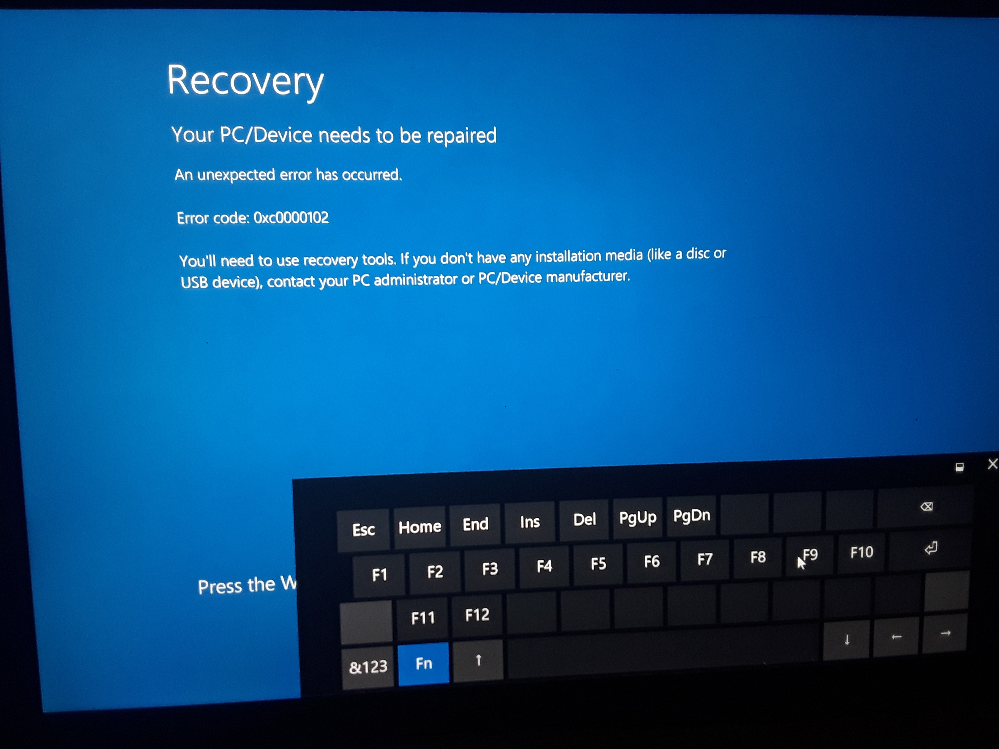 How to fix error: 0xc0000225 when it won't even open command prompt - Microsoft Q&A