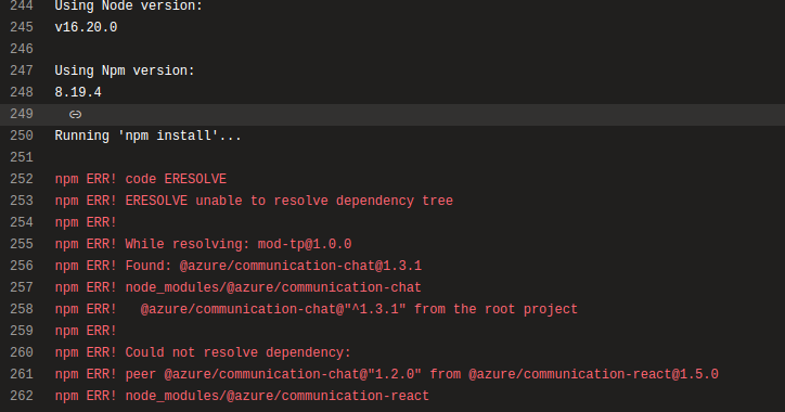 unable to run npm install --legacy-peer-deps in azurepipeline using ... unable to run npm install --legacy-peer-deps in azurepipeline using ...