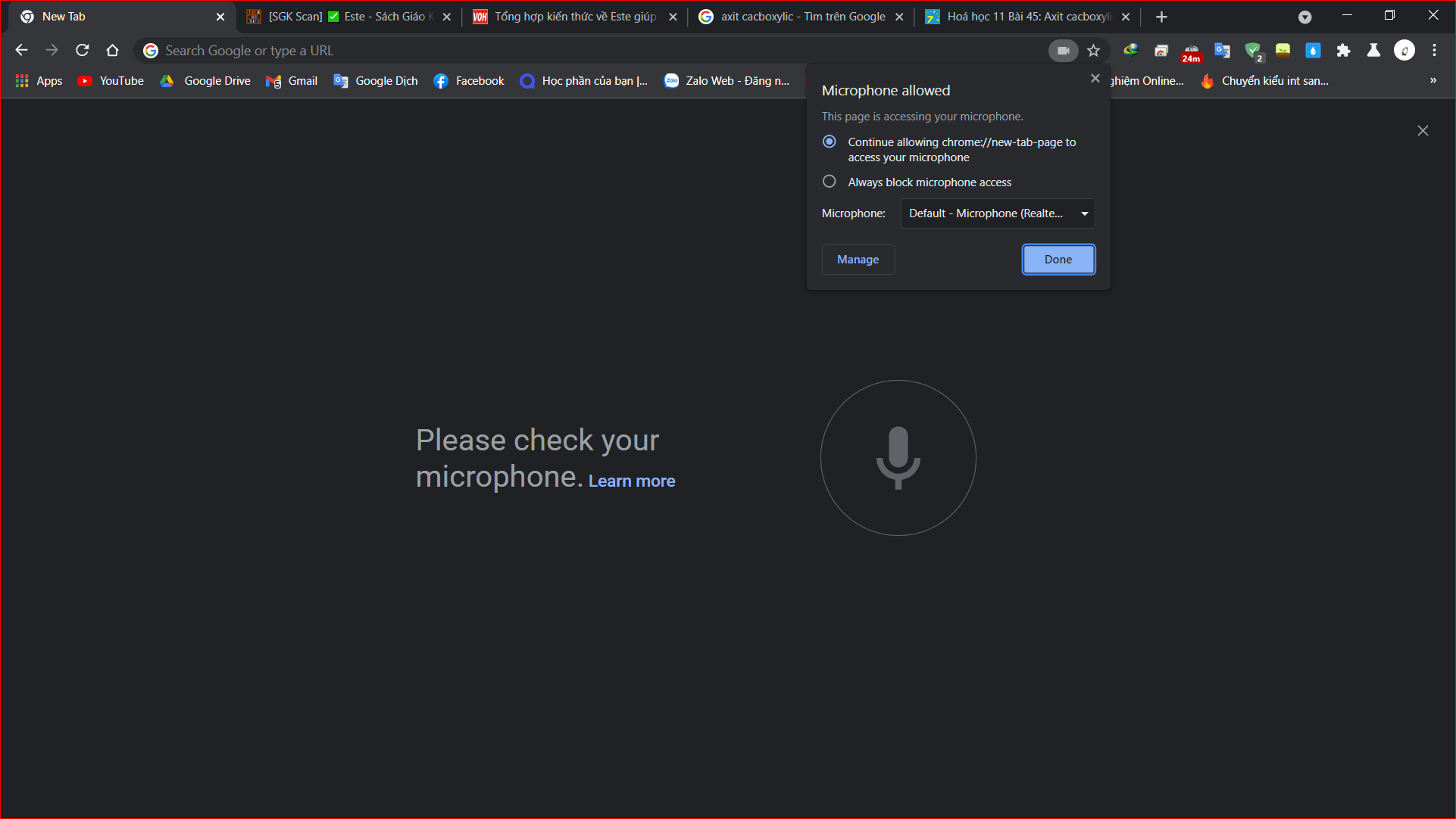 Microsoft Teams error. I gave Chrome permission to the microphone, it ...