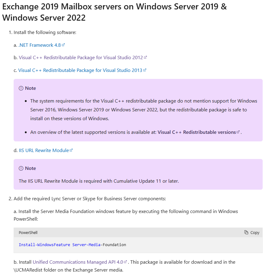 Failed install of Exchange server 2019 W server 2022 - Microsoft Q&A Failed install of Exchange server 2019 W server 2022 - Microsoft Q&A