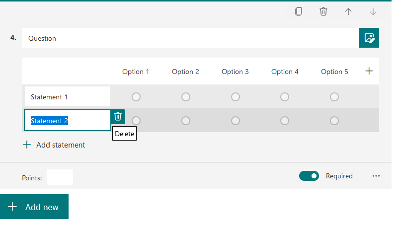 MS Forms - Likert Chart - can you use single statement? - Microsoft Q&A