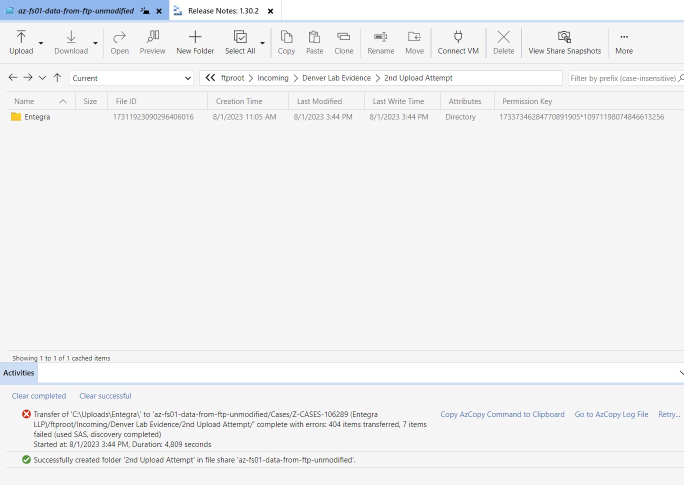 Azure Storage Explorer Azcopy Failed Error Code 409 Microsoft Qanda