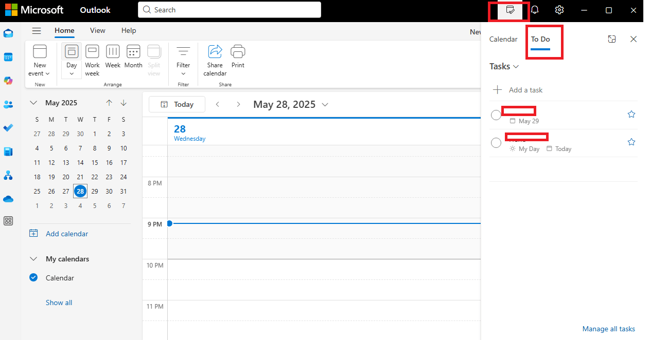 'To Do' Tasks to Calendar - "New" Outlook - Microsoft Q&A