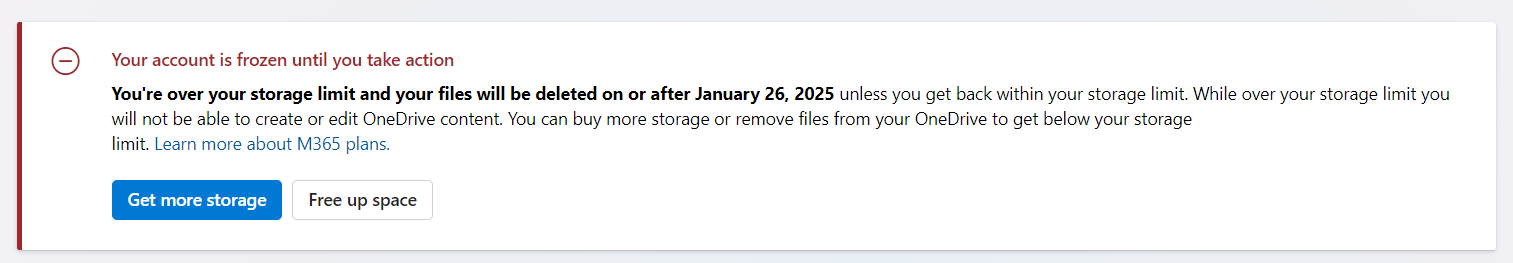 My OneDrive account is still frozen after upgrading. - Microsoft Q&A