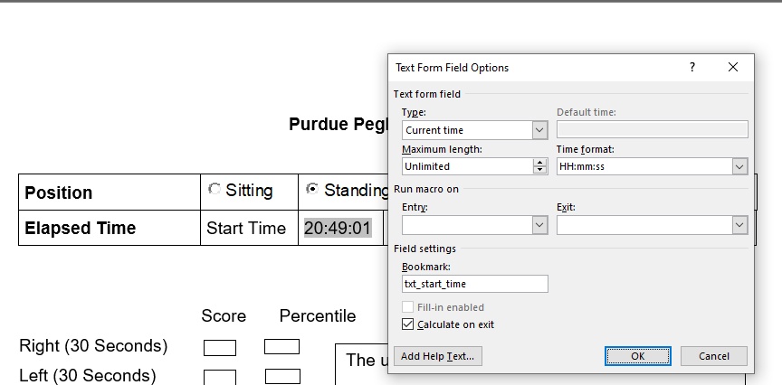 How to calculate Elapsed Time from two DateTime in MS Word form ...