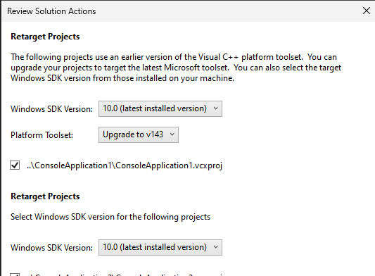 Can we read TargetPlatformVersion from configuration instead of a hard-coded string in vcx ...