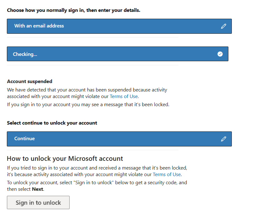 Outlook Account suspended - Microsoft Q&A