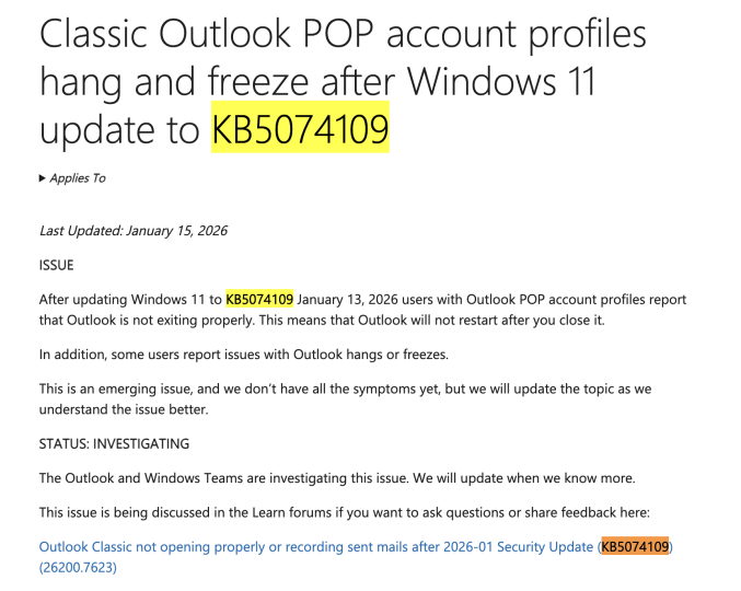 Outlook sometimes not responding since recent update - Microsoft Q&A