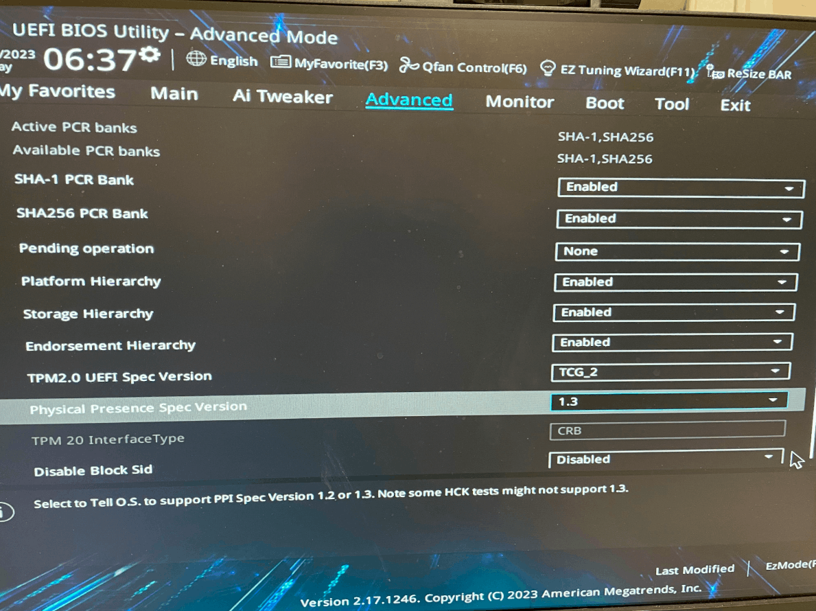 Need help understanding: "The Trusted Platform Module (TPM) hardware failed to execute a TPM ...