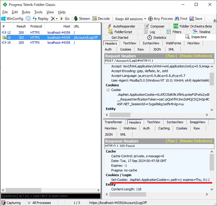 How to invalidate .AspNet.ApplicationCookie Cookie in ASP.NET MVC 4.6.2 - Microsoft Q&A