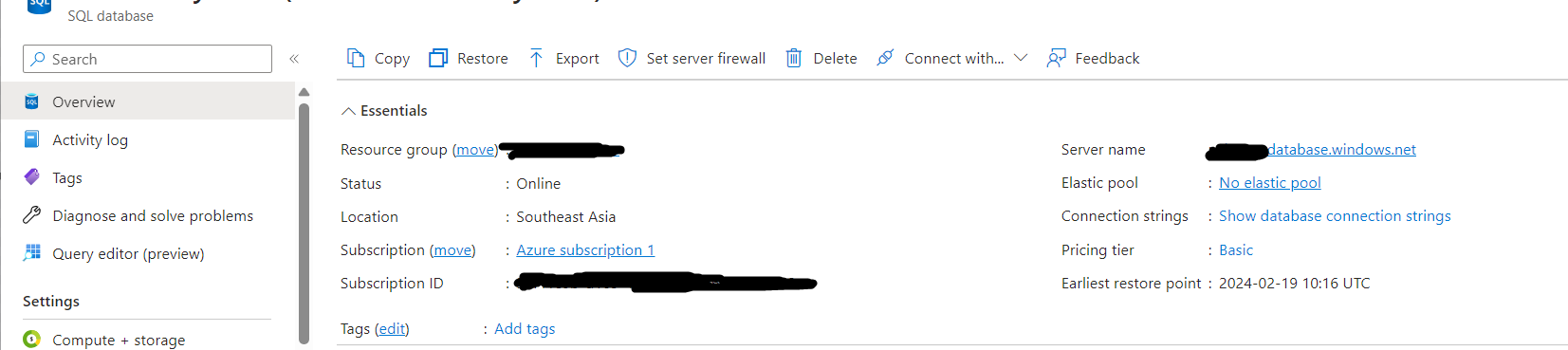 Why am I still getting "This database has reached the monthly free ...