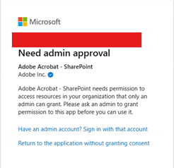 Add saving directly to SharePoint online from Adobe, need admin ...