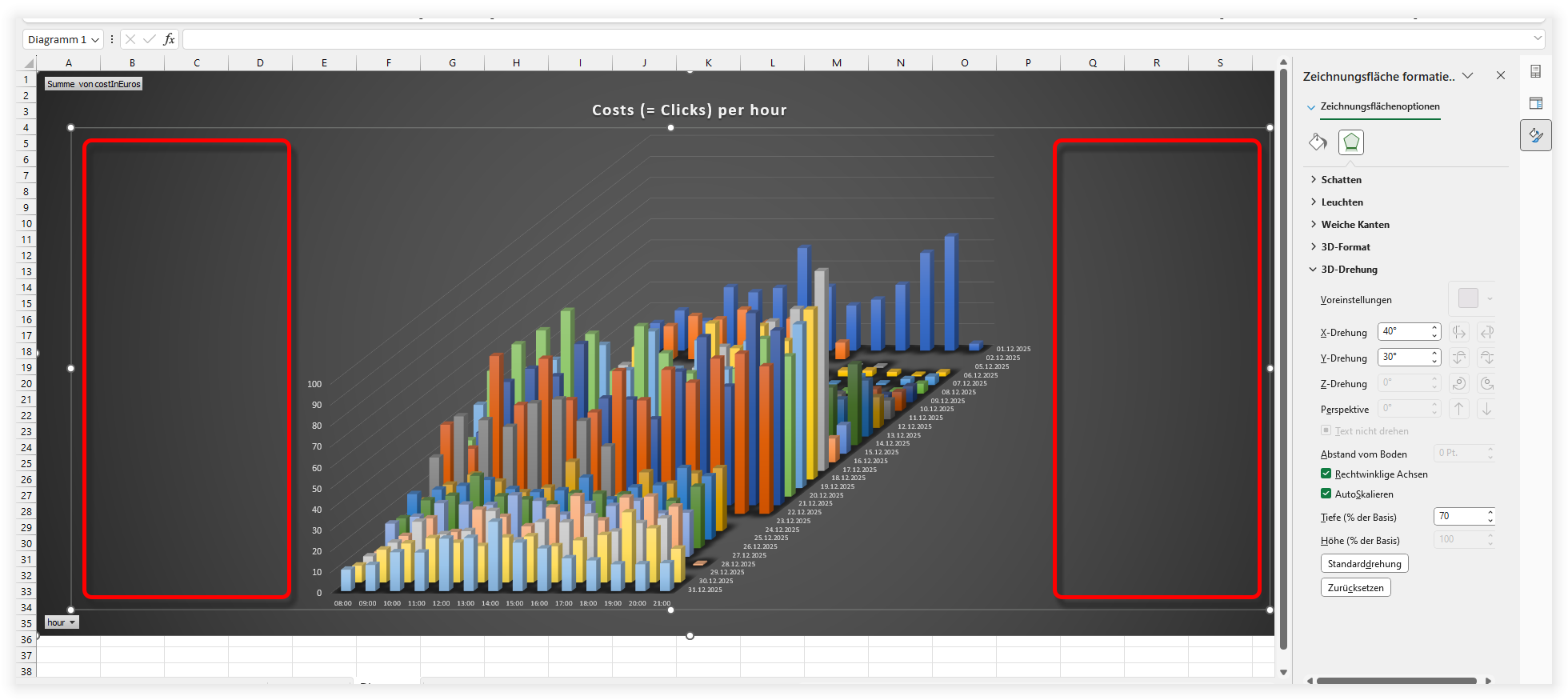 How to reduce padding white-space within PivotChart plot area ...