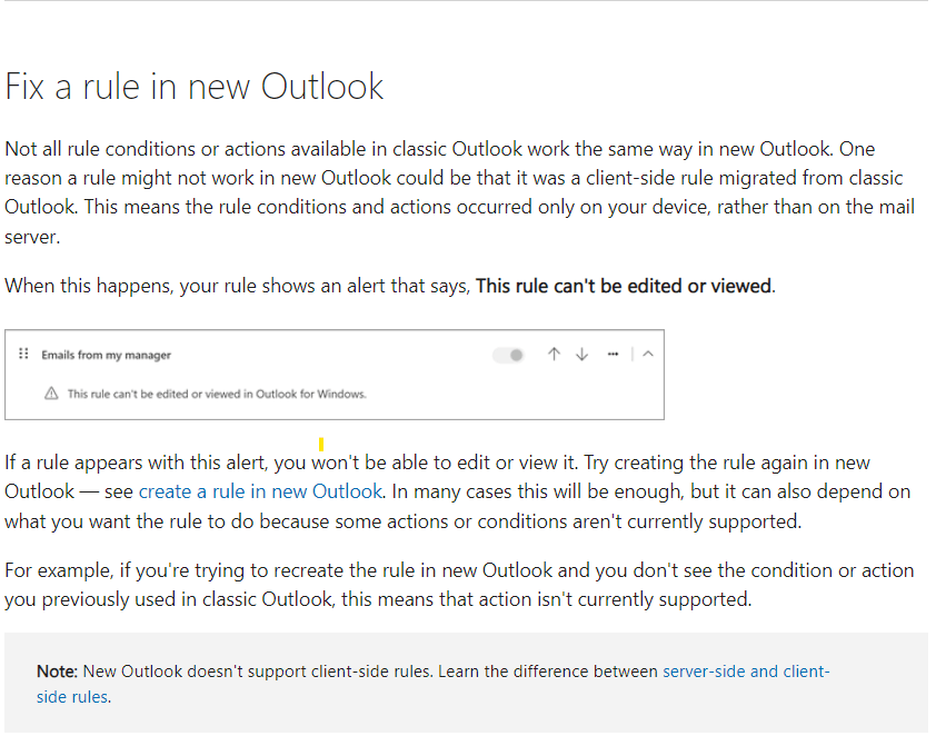 Can I have a rule in outlook that moves messages from a personal ...