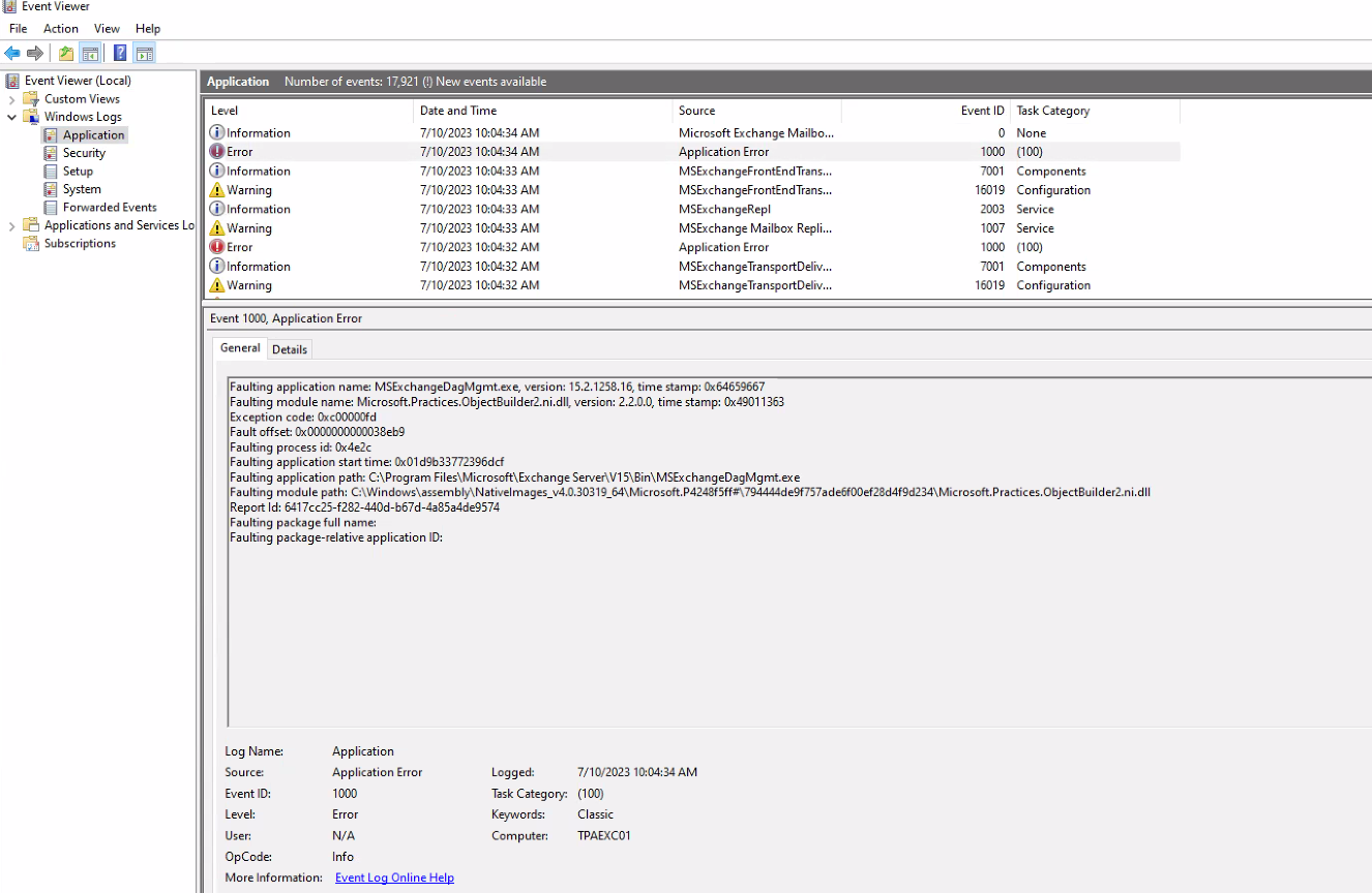 Exchange 2019 services which are not starting - Microsoft Q&A