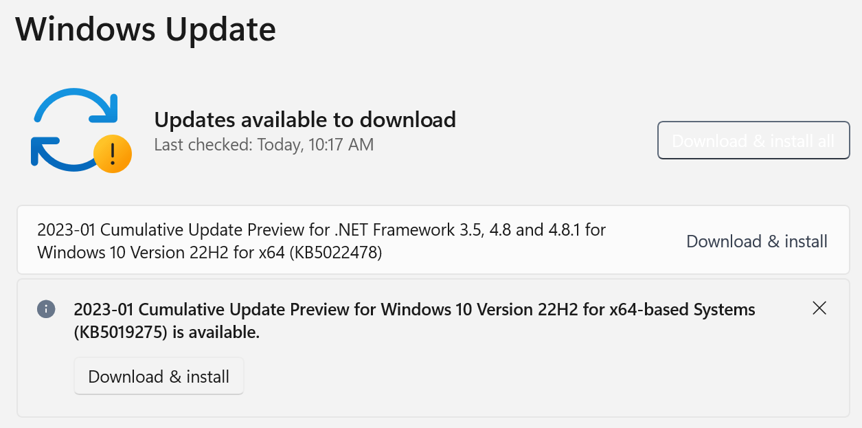 Windows 10 updates shown in Windows 11? - Microsoft Q&A