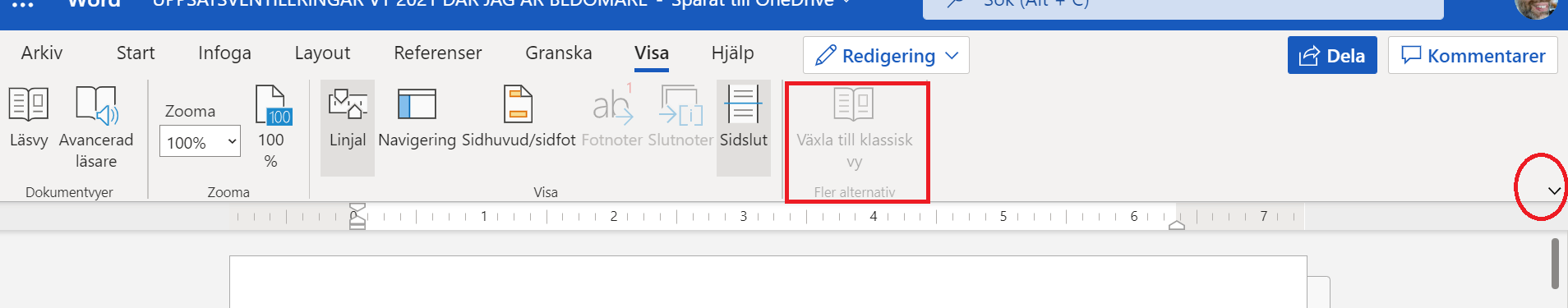 Why is my 'Classic View' disabled in Microsoft Word online and how do I ...
