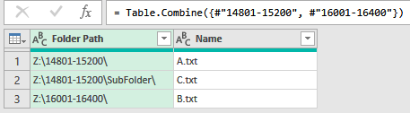 Show the sub folders paths of 2 different parent folders using power ...