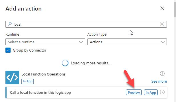 LogicApp Local function in preview - Microsoft Q&A