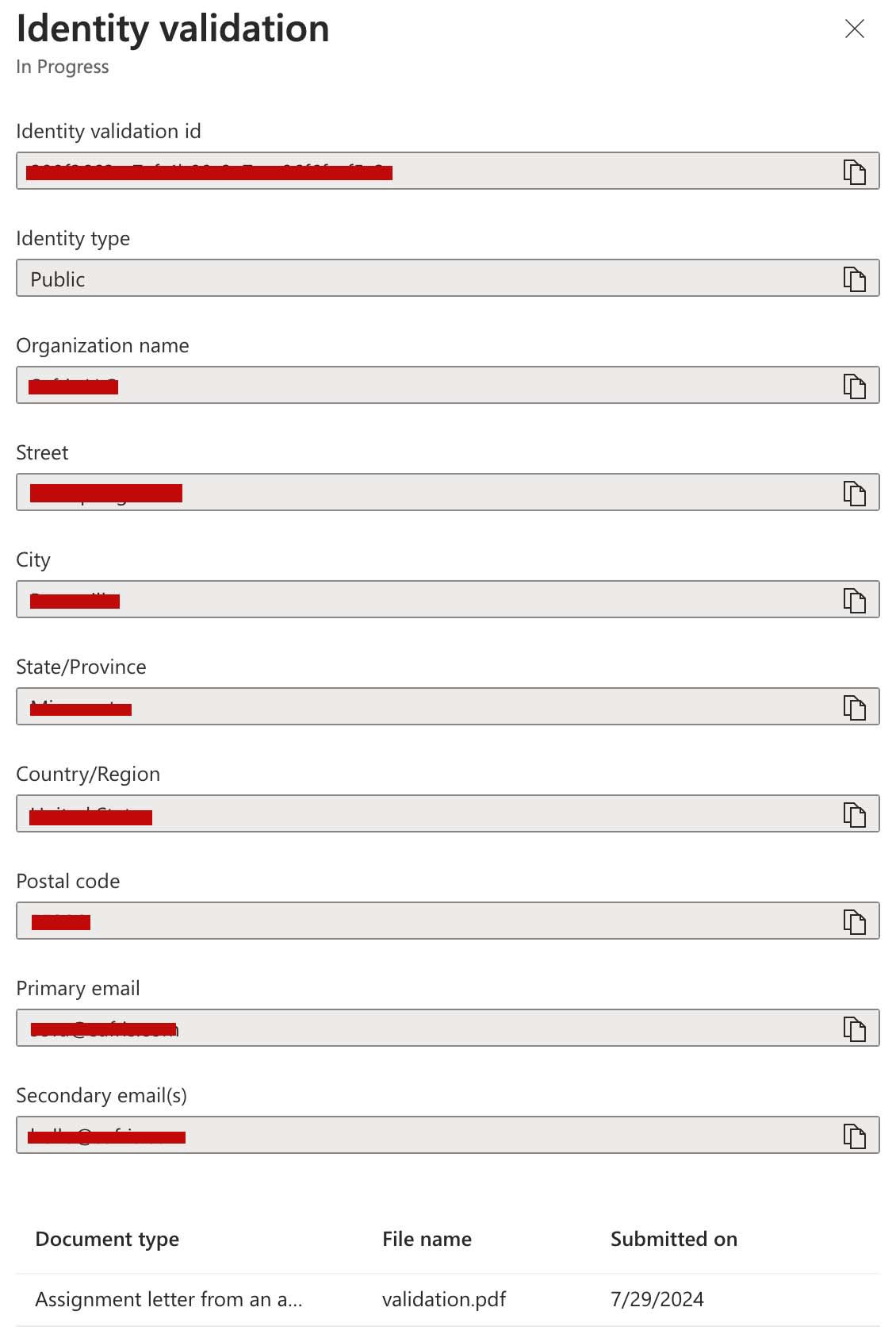 Azure Trusted Signing Identity Validation stuck In Progress 10+ days - Microsoft Q&A