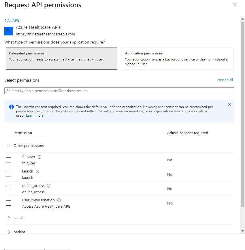 How to give Permissions to Patient and User for Appointment FHIR Resource Level? - Microsoft Q&A