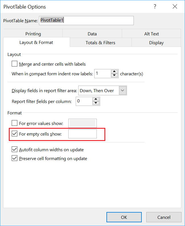 Excel Pivot Table (blanks) - Microsoft Q&A