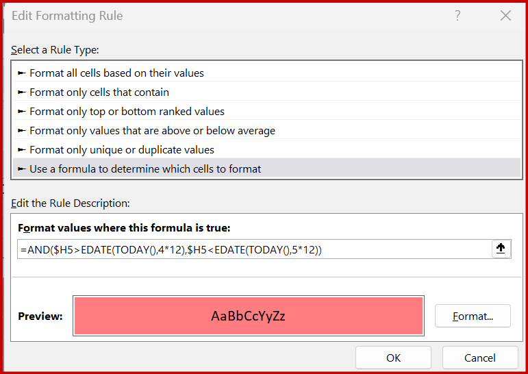 excel conditional formatting on a date range - Microsoft Q&A