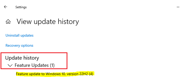 Windows 10 21H2 was unexpectedly updated to 22H2 - Microsoft Q&A