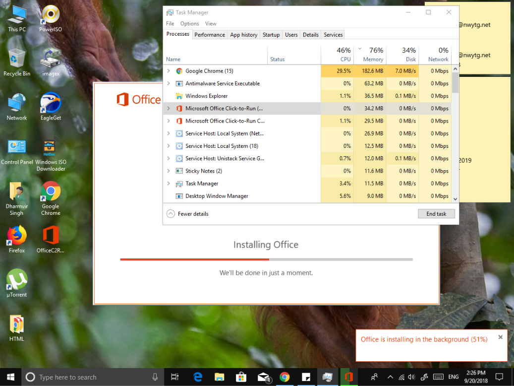 Microsoft Office 2016 installation stuck at 51% - Microsoft Q&A