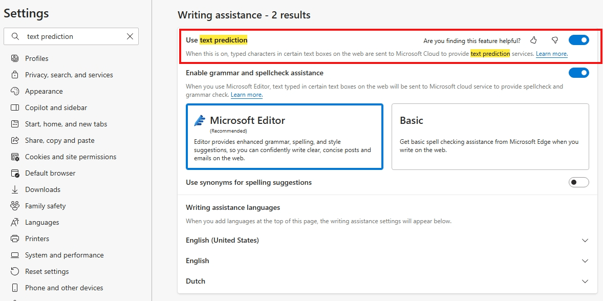How do I turn off Auto Text completion? - Microsoft Q&A