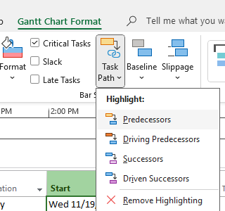 Is there a way to show link arrows for the tasks only in the critical ...