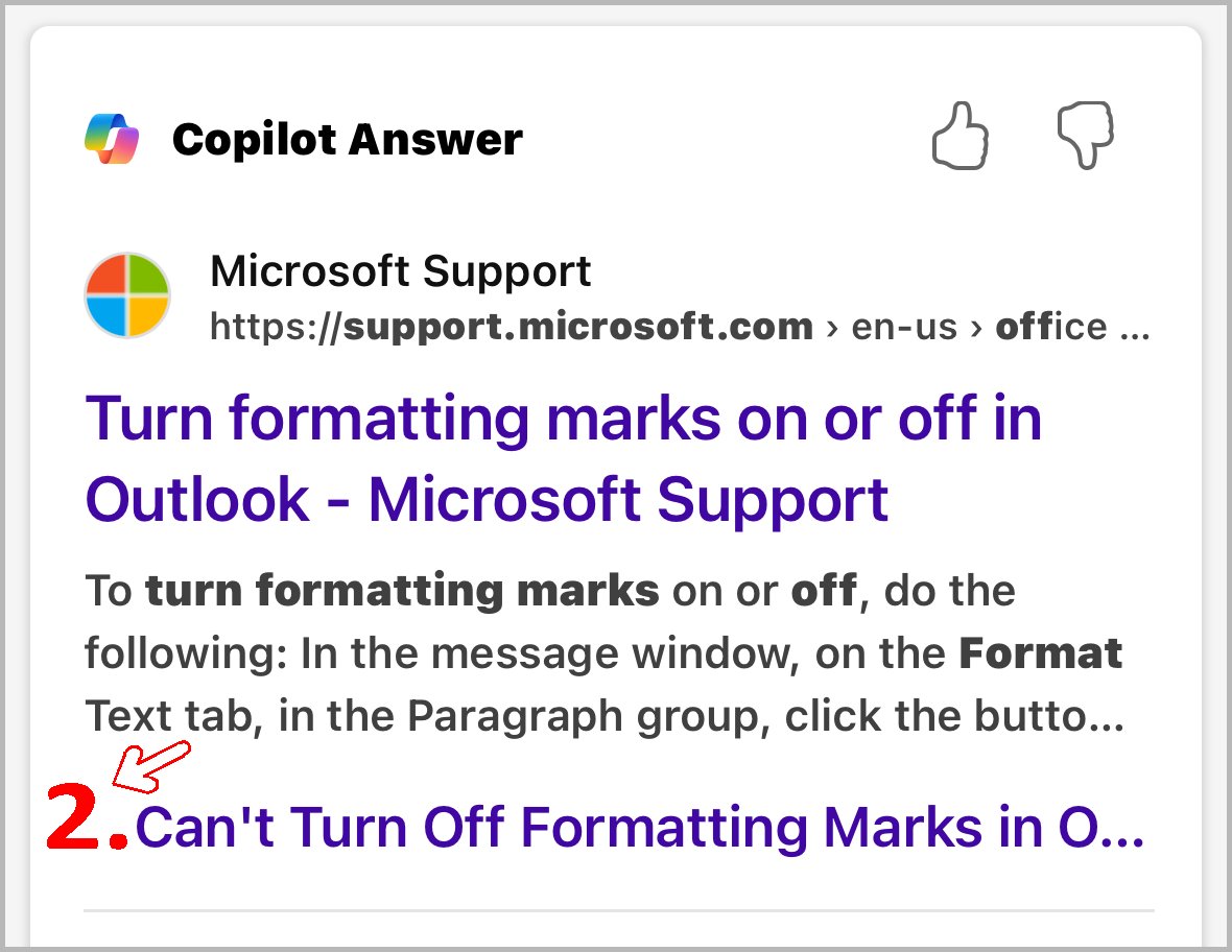 Why can't I find the option to "turn off Formatting Marks in Outlook ...
