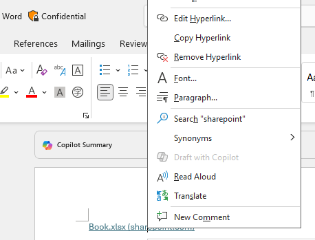 Word - Update Links button Missing when right clicking a specific link ...