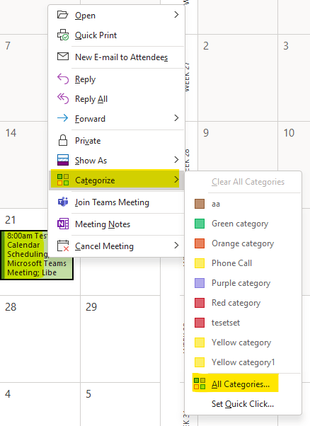 How do I manage multiple calendars using different categories ...