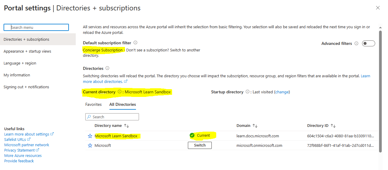 How can i get concierge subscription in my Azure portal? - Microsoft Q&A