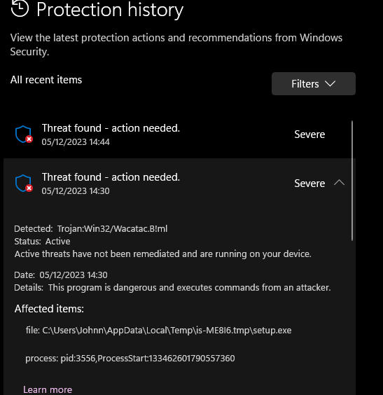 How to remove Threat Found - action Needed - Microsoft Q&A