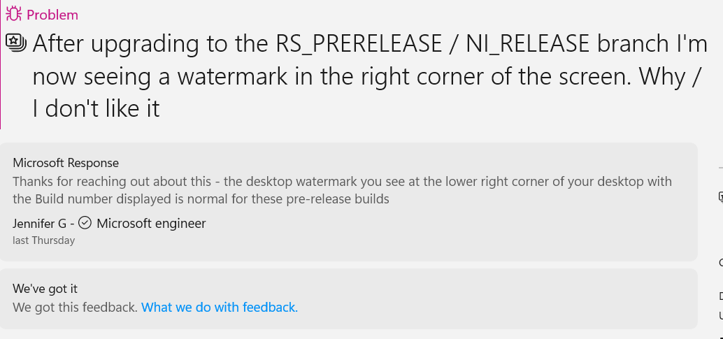 Evaluation copy watermark after update (Build 22581.ini_release.220318 ...