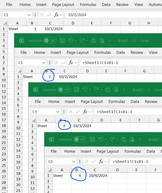 How To Enter Sequential Dates In Multiple Sheets In Excel For Example 7202
