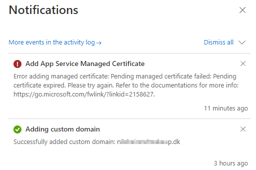 Azure App Service Managed Certificate takes too long and fails - Microsoft Q&A