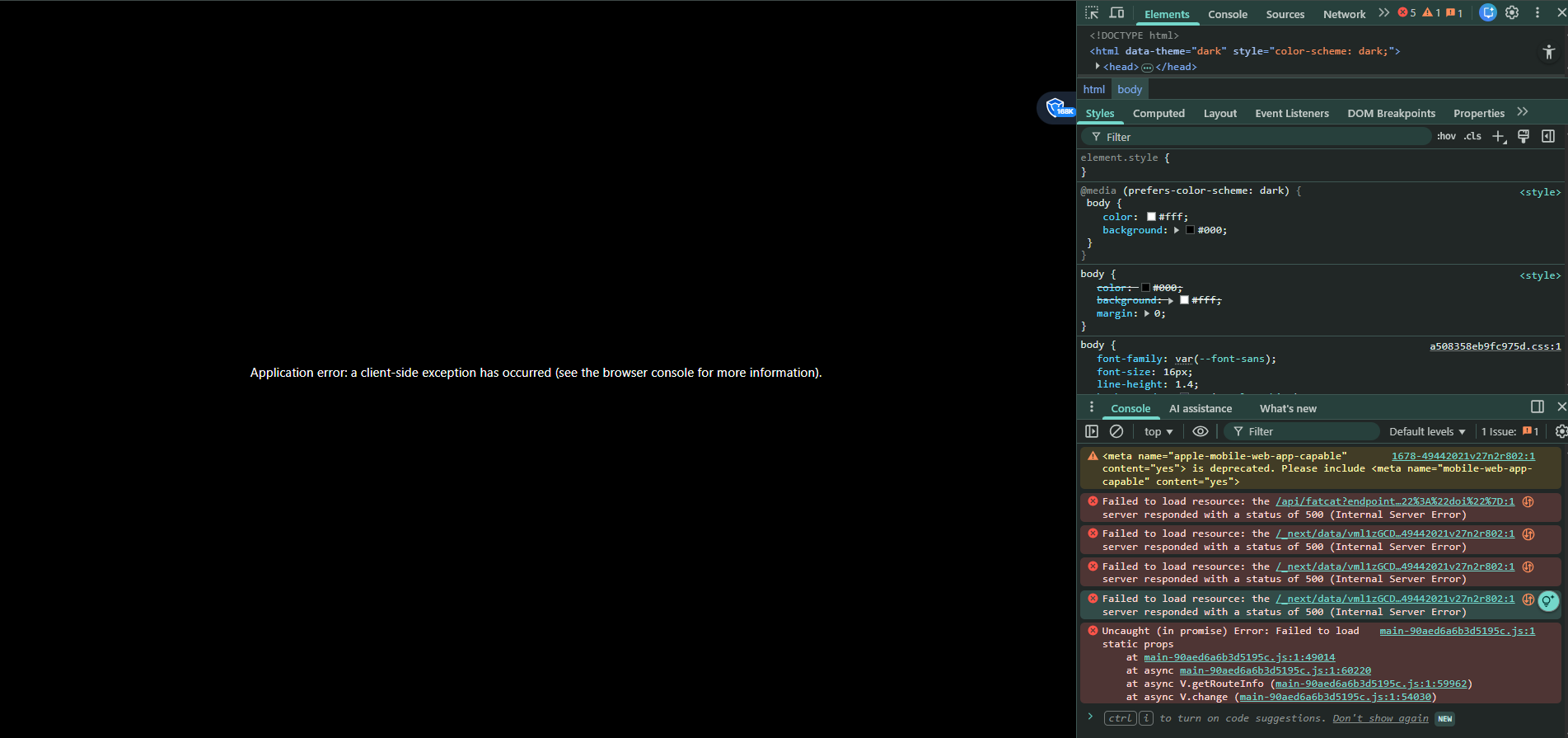 HOW TO FIX Application error: a client-side exception has occurred (see the browser console for ...