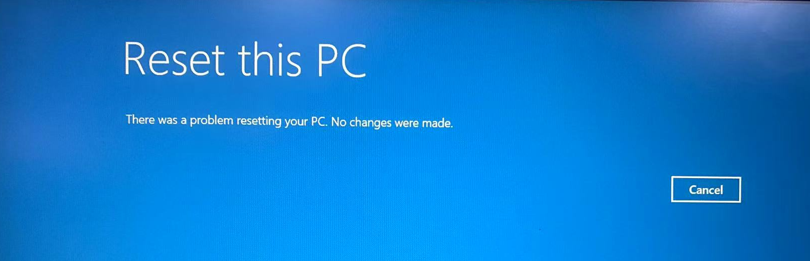 Windows Reset fail with the message “There was a problem resetting your ...