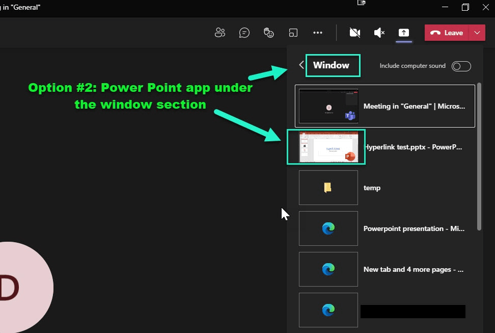 Microsoft Teams camera and screensharing overlapping - Microsoft Q&A