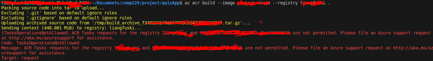 Push With Acr Task Are Not Permitted Microsoft Qanda 