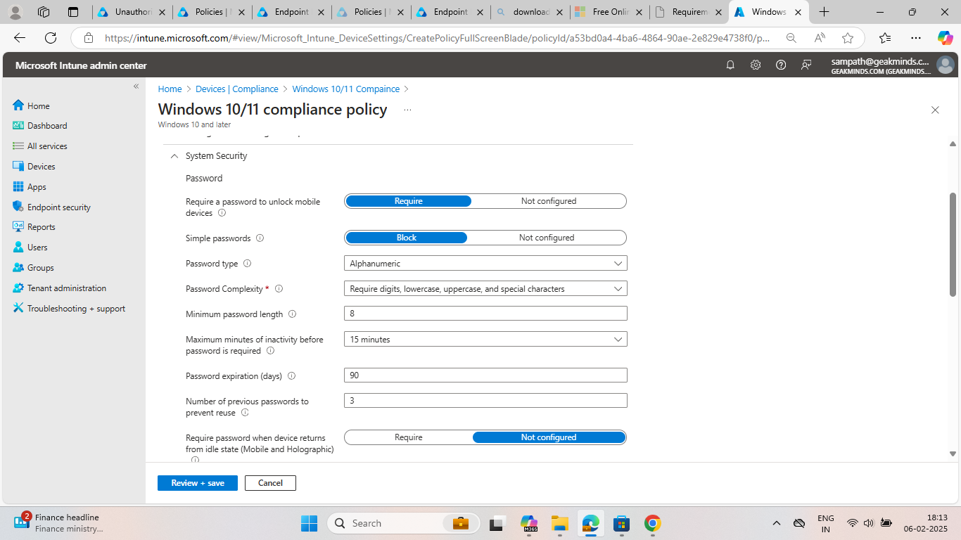 Resolving Intune Error 2016281112 Under Password Complexity Settings ... Resolving Intune Error 2016281112 Under Password Complexity Settings ...