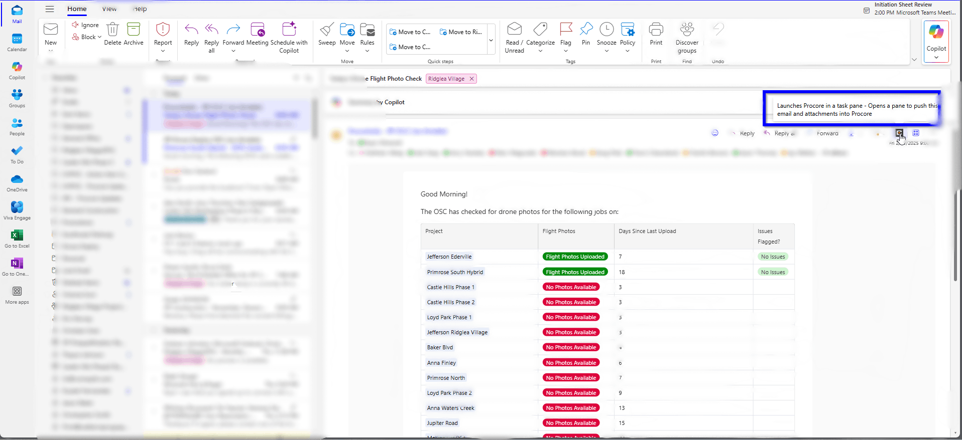 Procore Add-in Not showing up in old Outlook Client on Desktop ...
