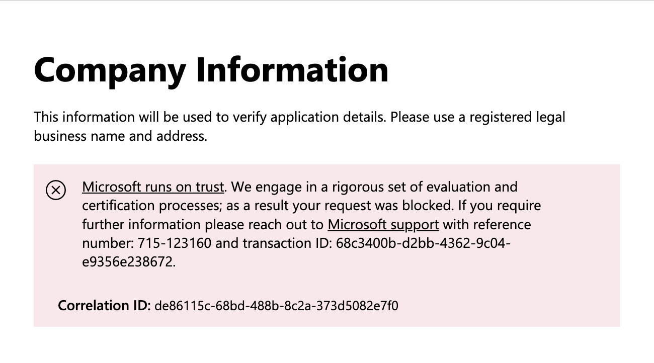 Registration Block in Microsoft Cloud Partner Program Due to Address ...
